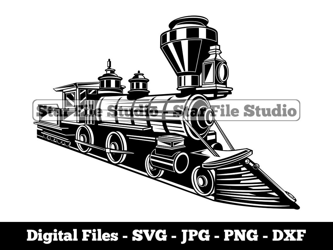 Buy Steam Engine 2 Svg, Train Svg, Locomotive Svg, Railway Svg, Train ...