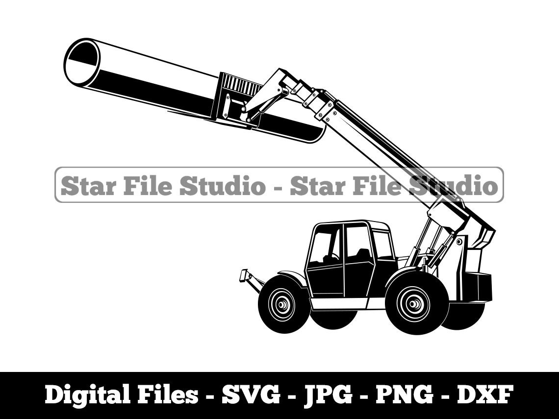 Telescopic Handler #2 Svg, Telehandler Svg, Heavy Equipment Svg ...