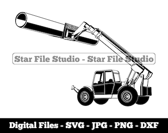 Telehandler Clipart - Etsy