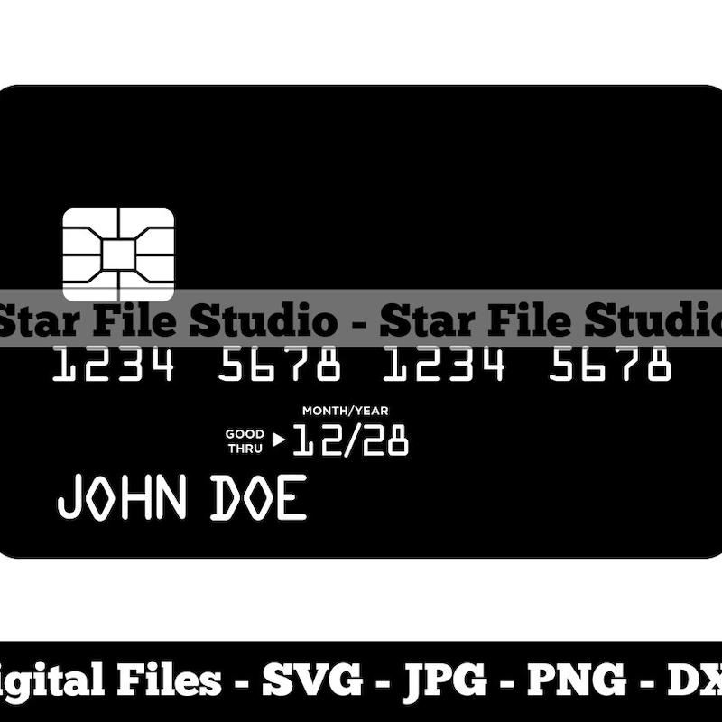 Debit Card Template - Etsy