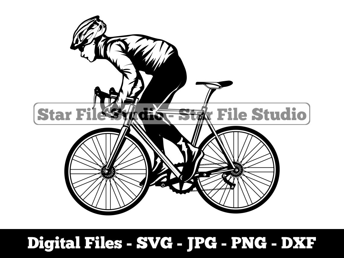 Cyclist #2 Svg, Cycling Svg, Bicycle Svg, Biking Svg, Cyclist Png ...