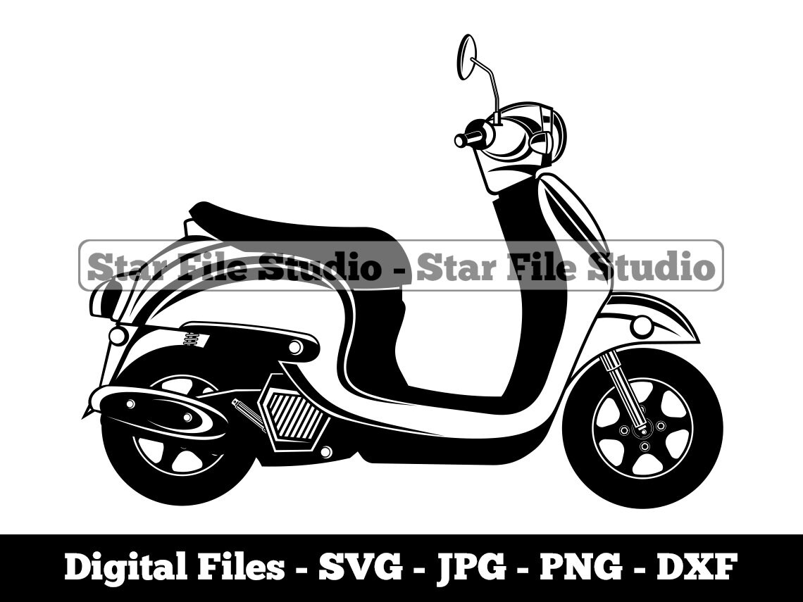 Scooter Motorcycle 2 Svg Motorcycle Svg Motorbike Svg - Etsy
