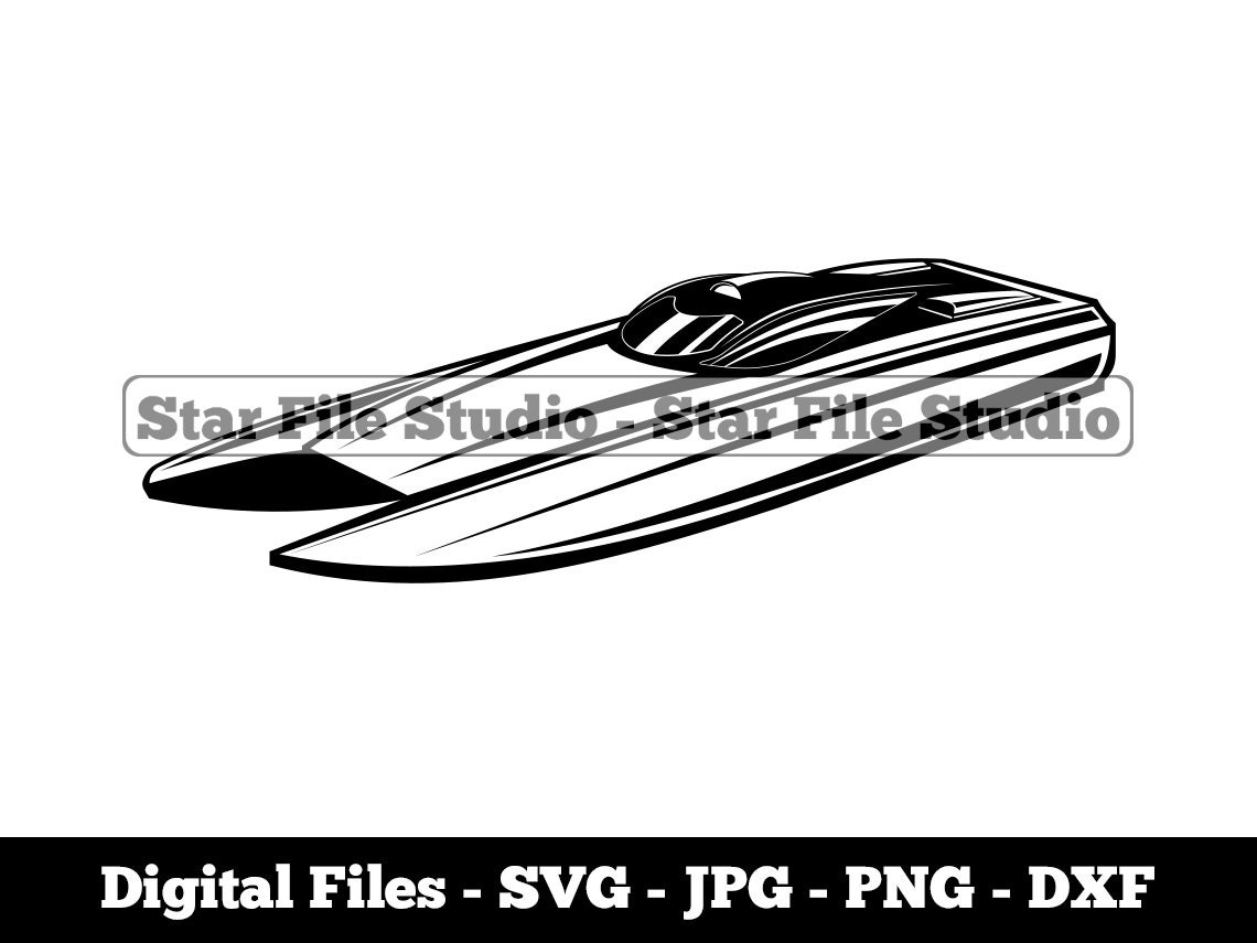 Speed Boat 9 Svg, Speed Boat Svg, Speedboat Svg, Motor Boat Svg, Speed ...