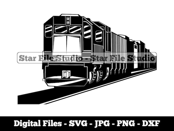 Freight Train 4 Svg Train Svg Locomotive Svg Train Png | Etsy