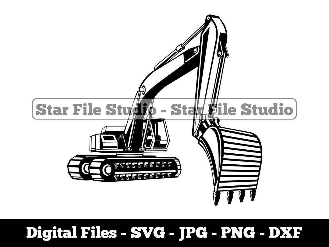 Excavator #7 Svg, Excavator Svg, Heavy Equipment Svg, Excavation Svg ...