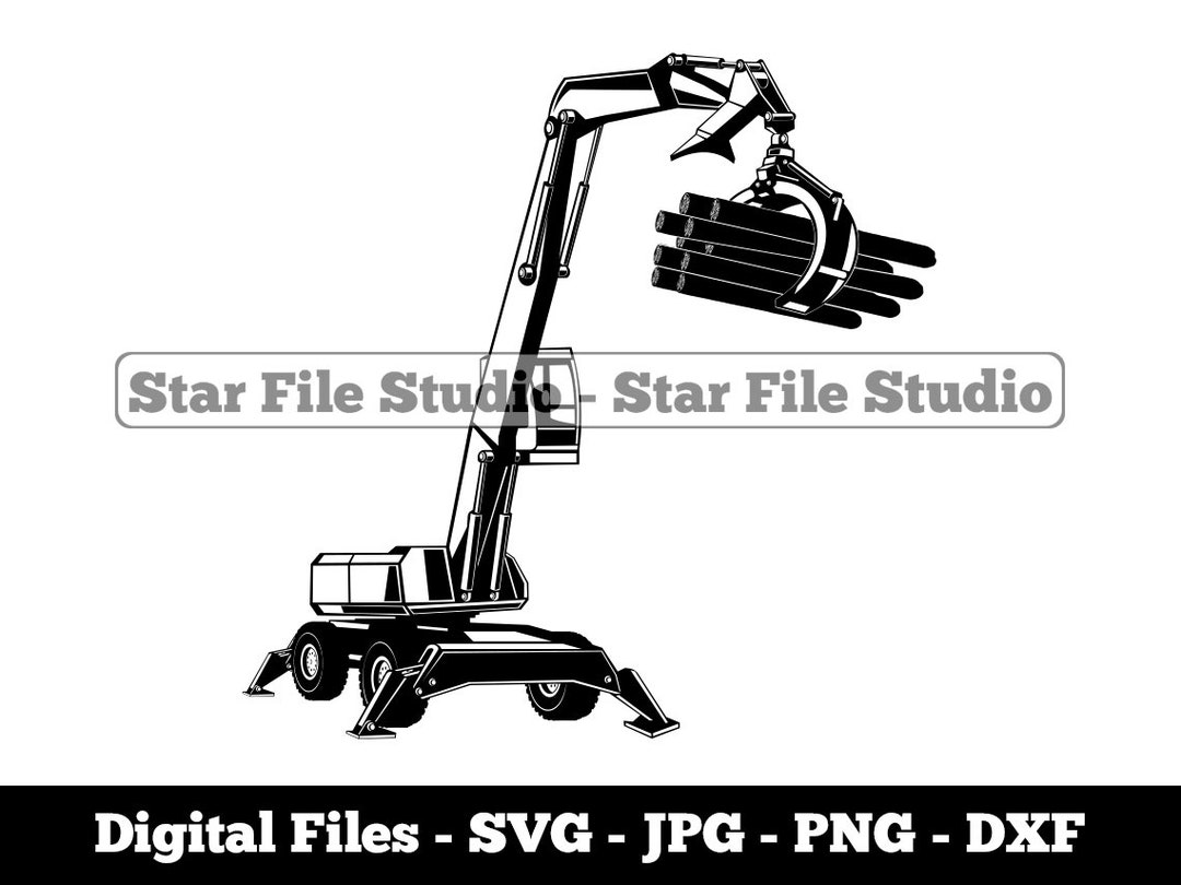 Logging Crane #2 Svg, Forestry Svg, Tree Mover Svg, Logging Crane Png ...