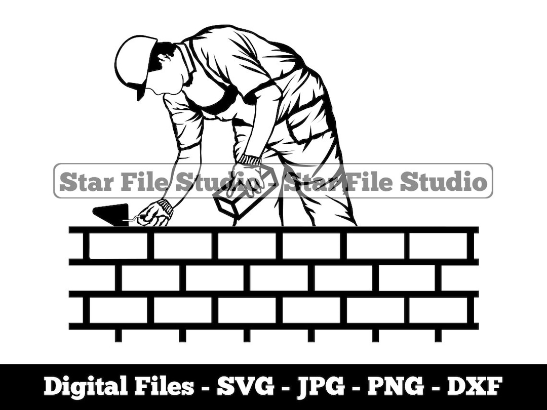 Brick Mason Svg, Construction Svg, Contactor Svg, Brick Mason Png ...