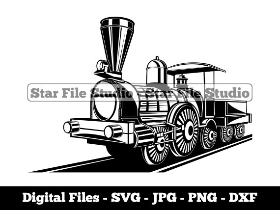 Train 3 Svg Steam Engine Svg Locomotive Svg Train Png Etsy
