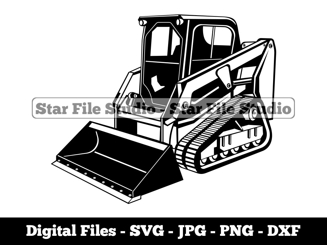 Track Skid Steer Svg, Track Skid Steer Svg, Heavy Equipment Svg, Track ...