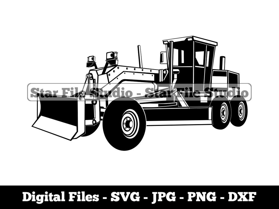 Motor Grader #2 Svg, Grader Machine Svg, Heavy Equipment Svg, Motor ...