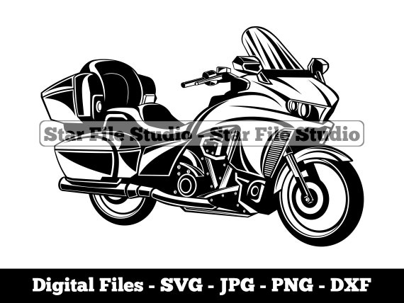 Touring Motorcycle 3 Svg Motorcycle Svg Biker Svg | Etsy