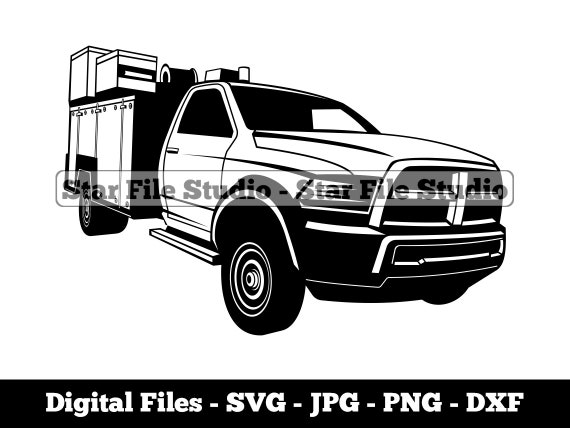 Utility Truck 4 Svg Repair Svg Truck Svg Utility Truck | Etsy
