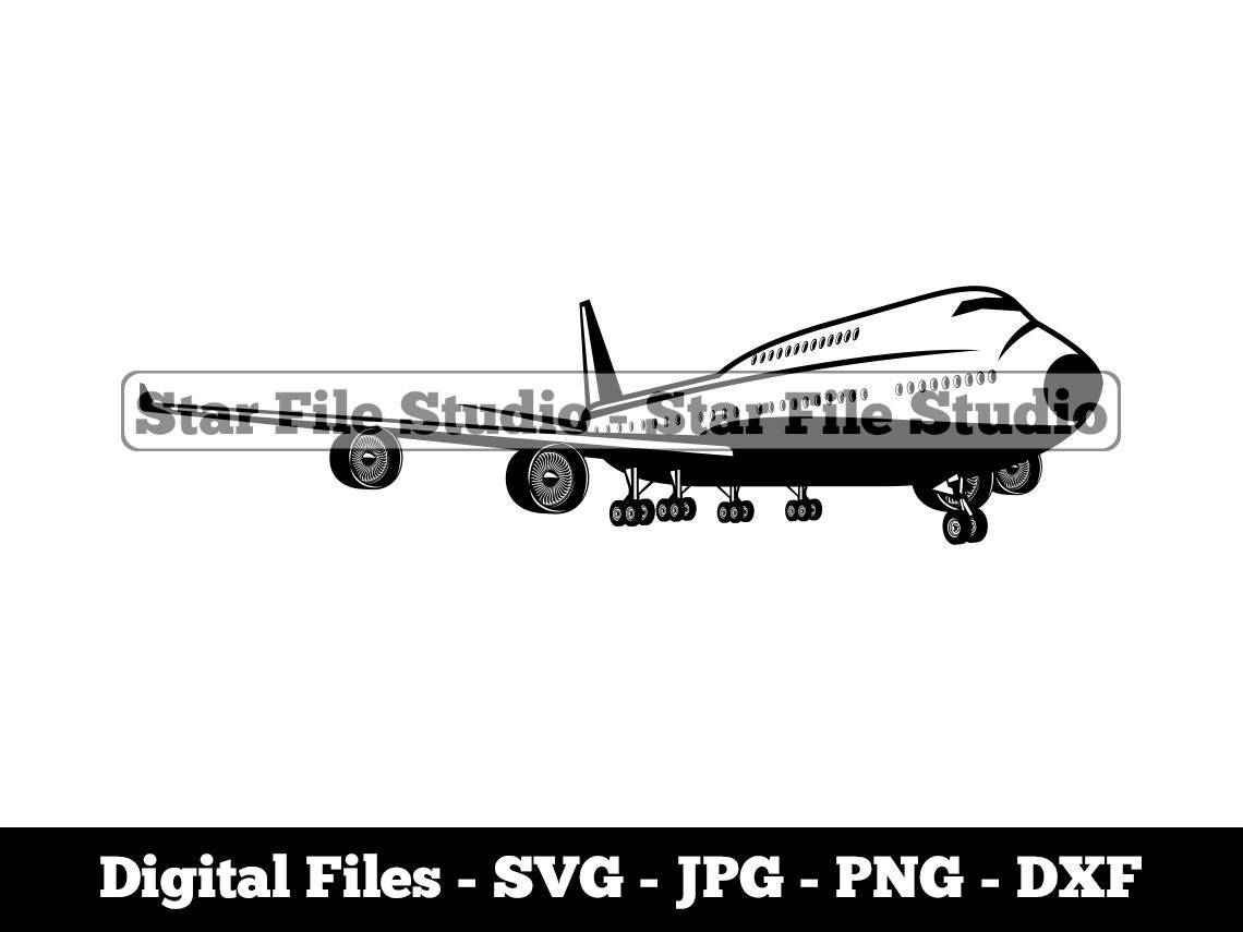 Jumbo Jet Svg Airliner Svg Airplane Svg Jumbo Jet Png | Etsy