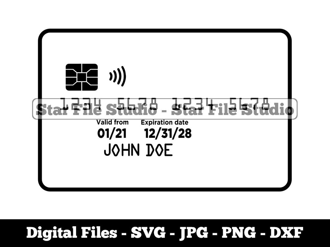 Credit Card Template 3 Svg, Credit Card Svg, Debit Card Svg, Credit ...