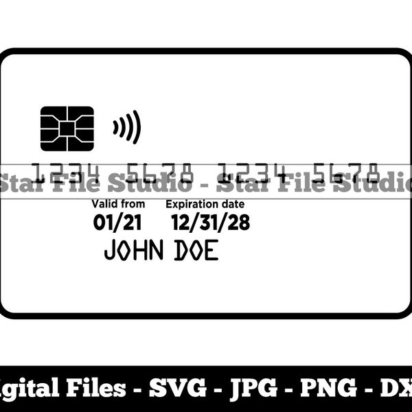 Debit Card Template for Silhouette - Etsy
