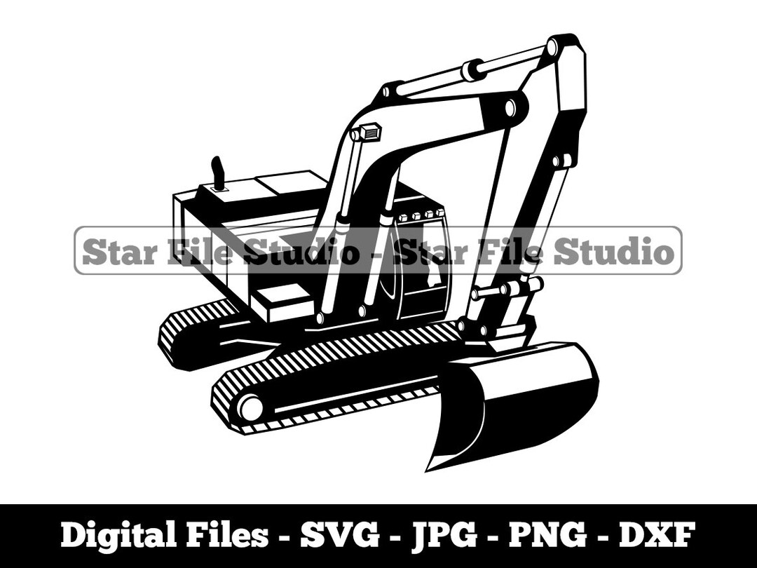 Excavator 3 Svg, Excavator Svg, Heavy Equipment Svg, Excavation Svg ...