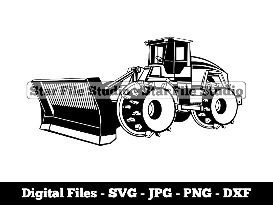 Landfill Compactor #4 Svg, Compactor Svg, Heavy Equipment Svg ...
