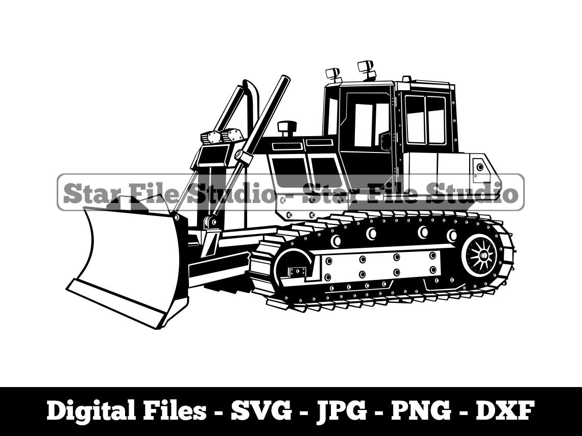 Crowler Dozer Svg, Bulldozer Svg, Heavy Equipment Svg, Dozer Png ...