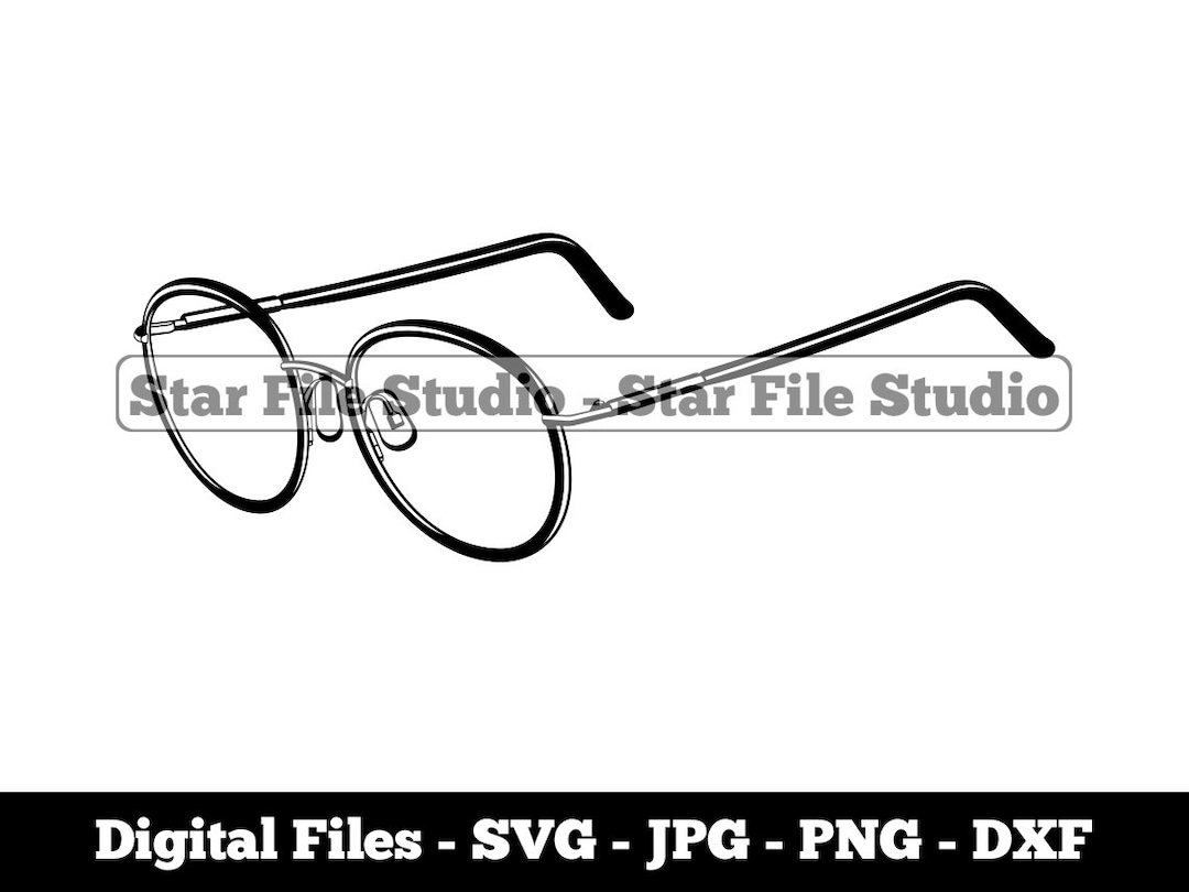 Glasses #4 Svg, Eyeglasses Svg, Spectacles Svg, Glasses Png, Glasses ...