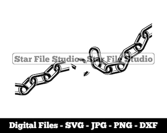 Broken Chain Svg - Etsy