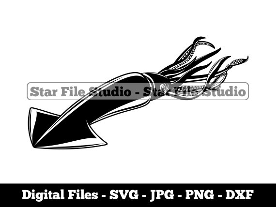 Squid 3 Svg Squid Svg Sea Creatures Svg Squid Png Squid | Etsy