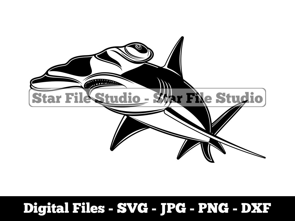 Hammerhead Shark 3 Svg Shark Svg Ocean Creatures Svg - Etsy