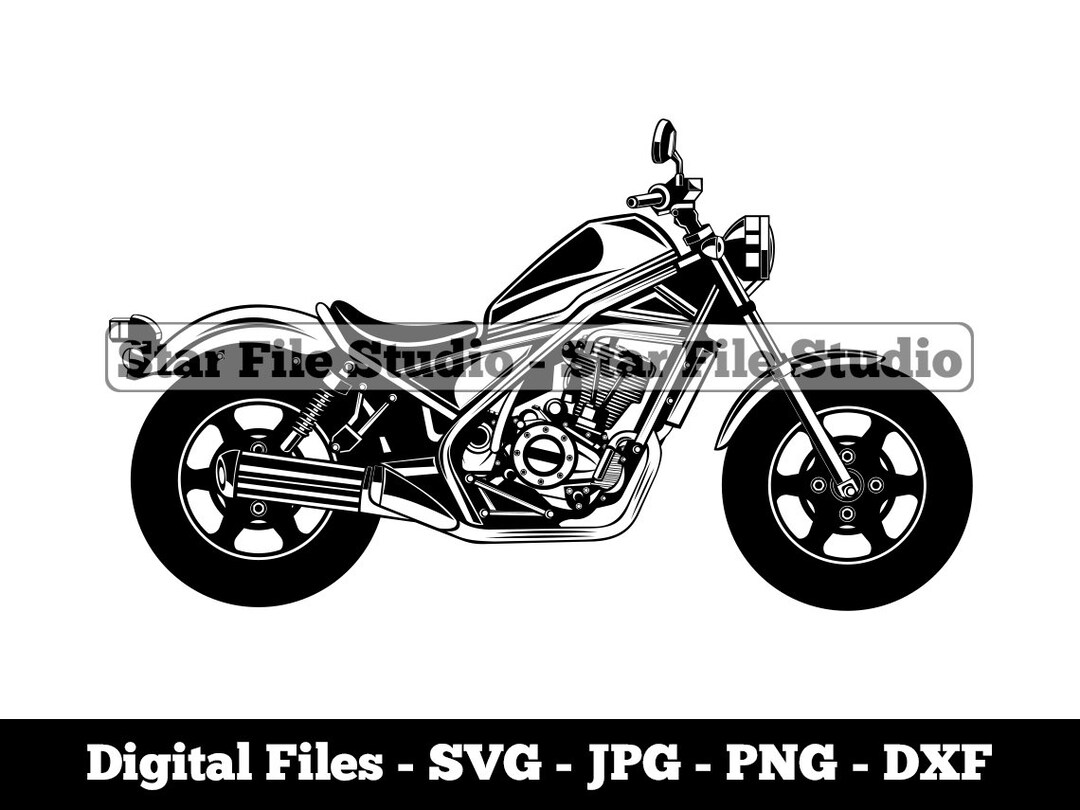 Cruiser Motorcycle 2 Svg, Biking Svg, Motorbike Svg, Motorcycle Png ...