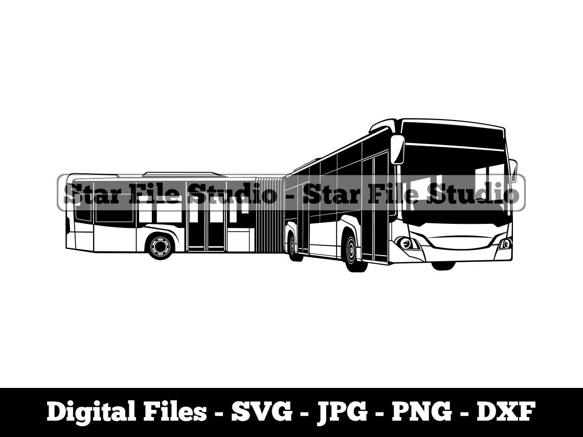 Strech Bus 2 Svg Bus Svg Articulated Bus Svg Public - Etsy UK