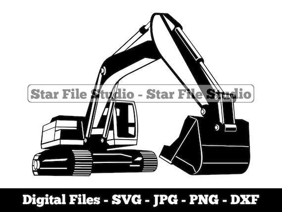 Excavator Svg Heavy Equipment Svg Excavation Svg Excavator - Etsy
