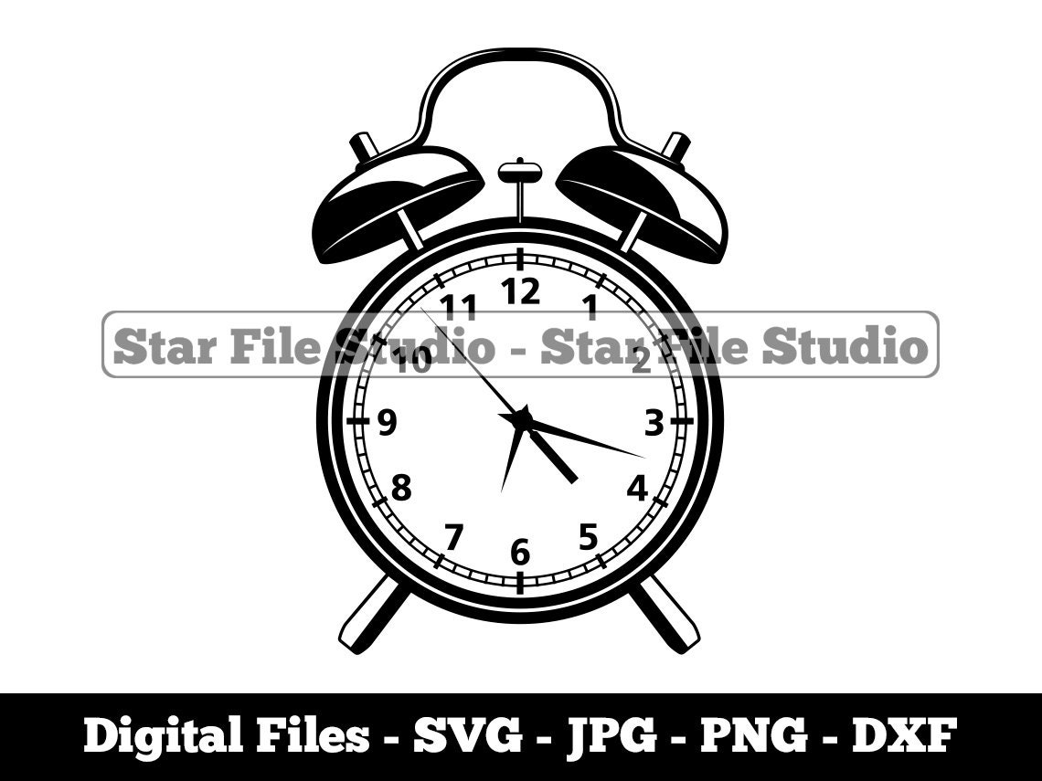 Alarm Clock Svg Time Svg Alarm Svg Alarm Clock Png Alarm - Etsy