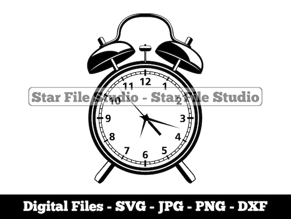 Alarm Clock Svg Time Svg Alarm Svg Alarm Clock Png Alarm | Etsy