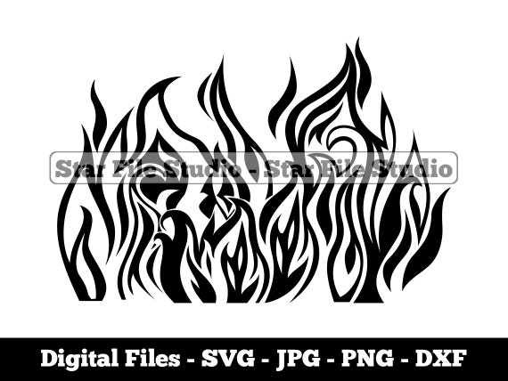 Flame Svg Fire Svg Burning Svg Flame Files for Cricut | Etsy