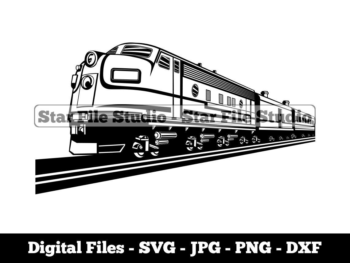 Passenger Train Svg Train Svg Locomotive Svg Railways Svg - Etsy
