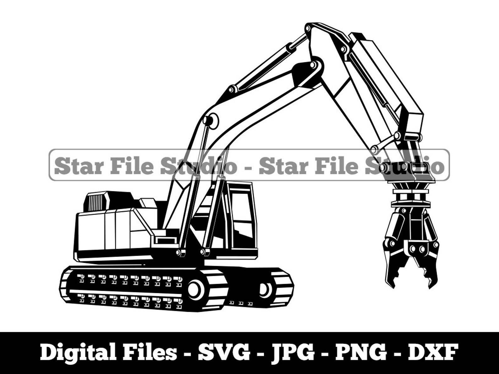 Demolition Excavator #5 Svg, Excavator Svg, Heavy Equipment Svg ...