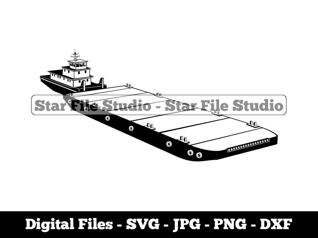 Barge Svg, Barge Png, Barge Jpg, Ship Svg, Shipping Svg, Barge Files ...