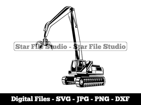 Material Handler 2 Svg Excavator Svg Heavy Equipment Svg - Etsy UK