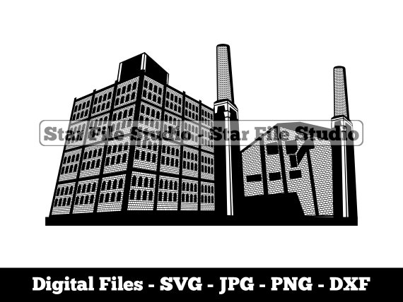 Factory 3 Svg Industry Svg Manufacture Svg Production Svg | Etsy
