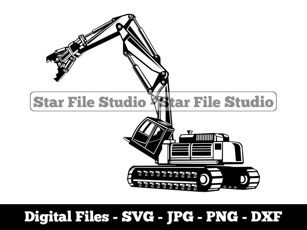 Demolition Excavator #3 Svg, Excavator Svg, Heavy Equipment Svg ...