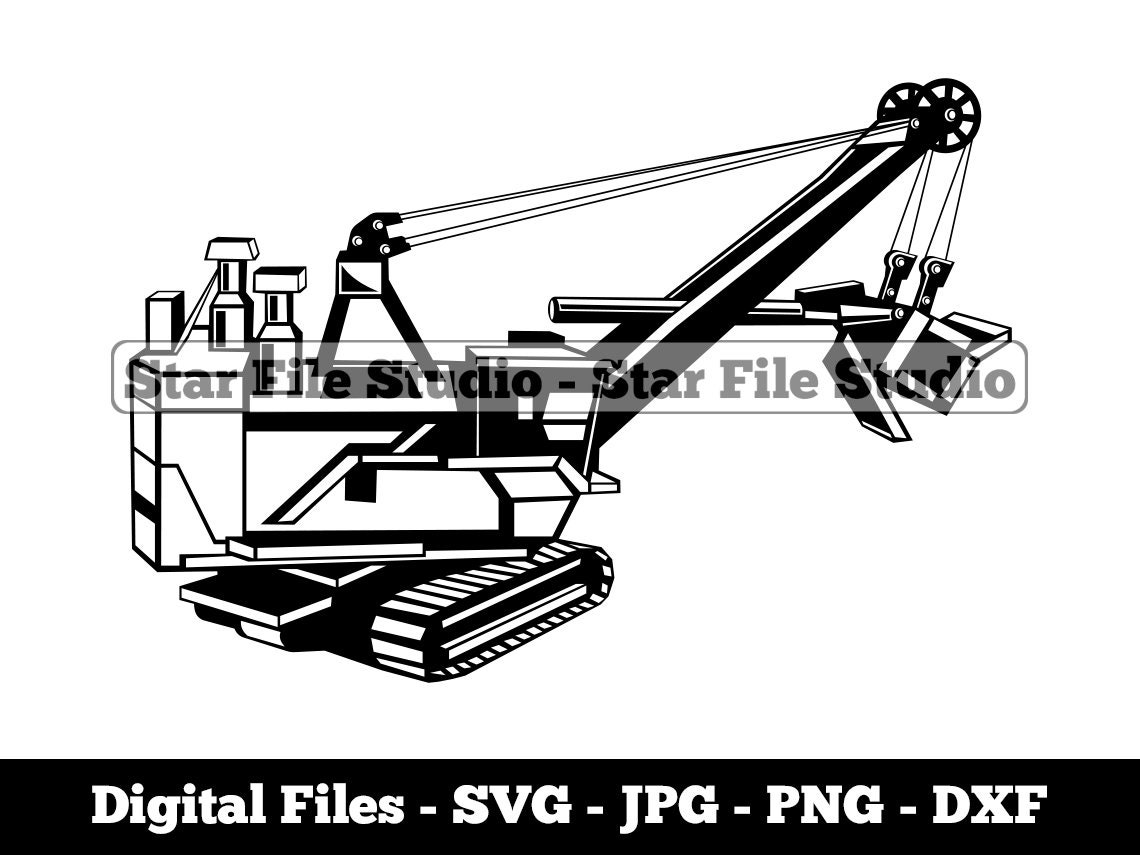 Dragline Rope Excavator Svg Excavator Svg Heavy Equipment - Etsy