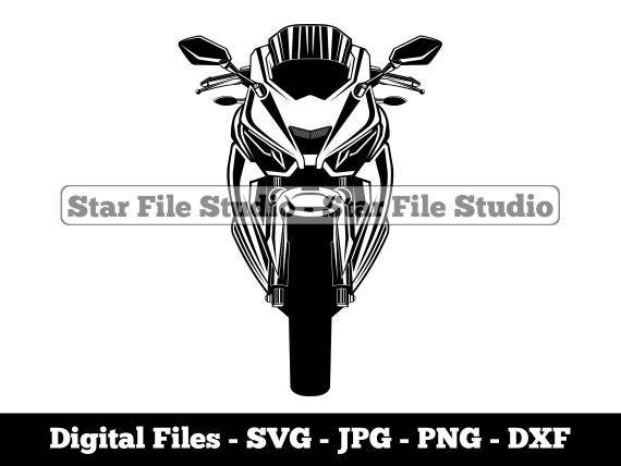 Sport Bike Front View Svg Racing Motorcycle Svg Motorbike | Etsy