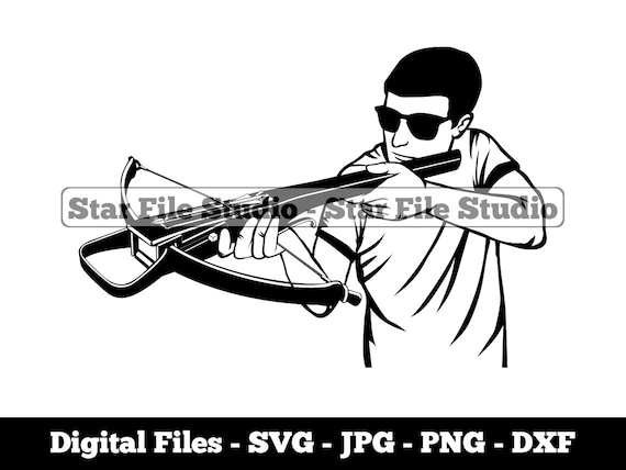 Man With Crossbow Svg Crossbow Png Crossbow Jpg Bow Svg | Etsy