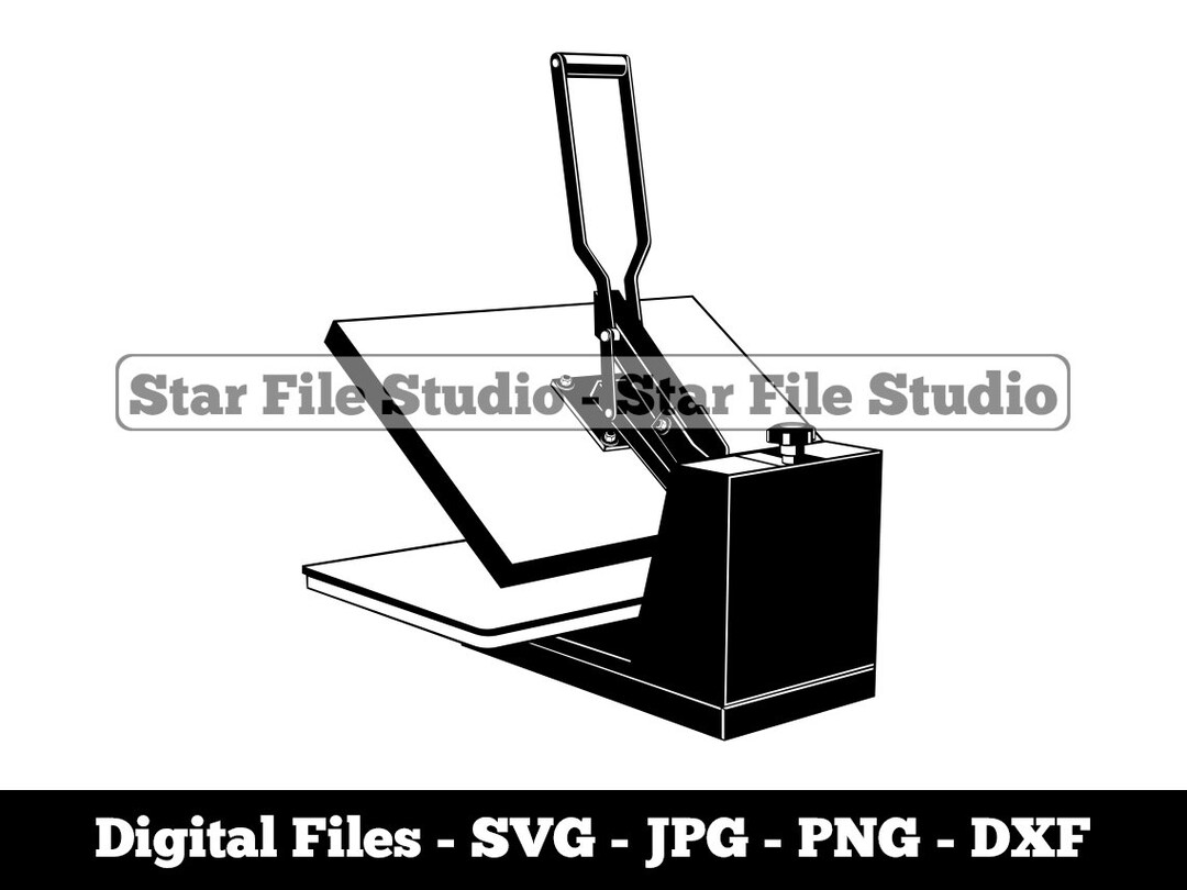 Heat Press Machine 2 Svg, T-shirt Printing Svg, Print on Demand Svg, T ...