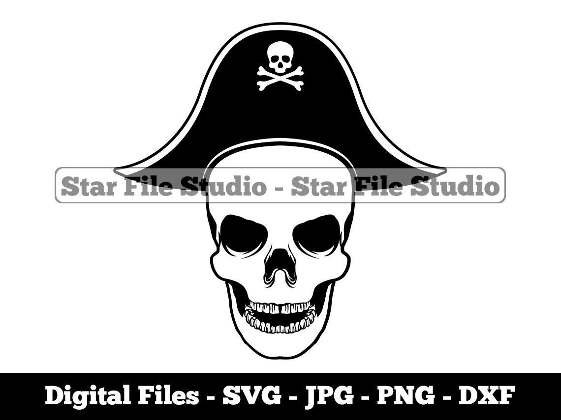 Pirate Skull Svg Pirate Svg Skull Svg Pirate Png Pirate | Etsy