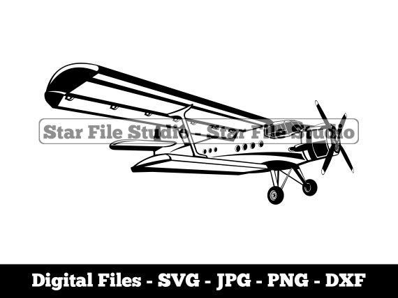 Propeller Airplane 4 Svg Airplane Svg Aircraft Svg | Etsy