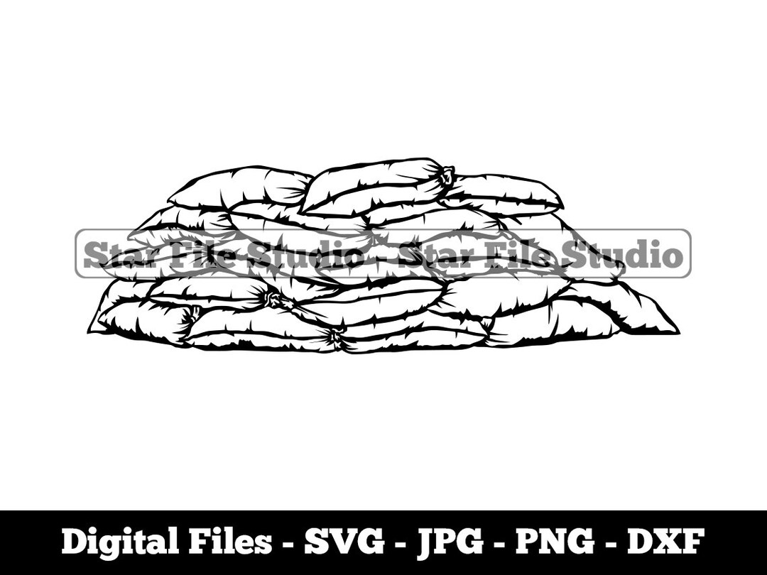 Sandbags #3 Svg, Sand Bags Svg, Barrier Svg, Sandbags Png, Sandbags Jpg ...