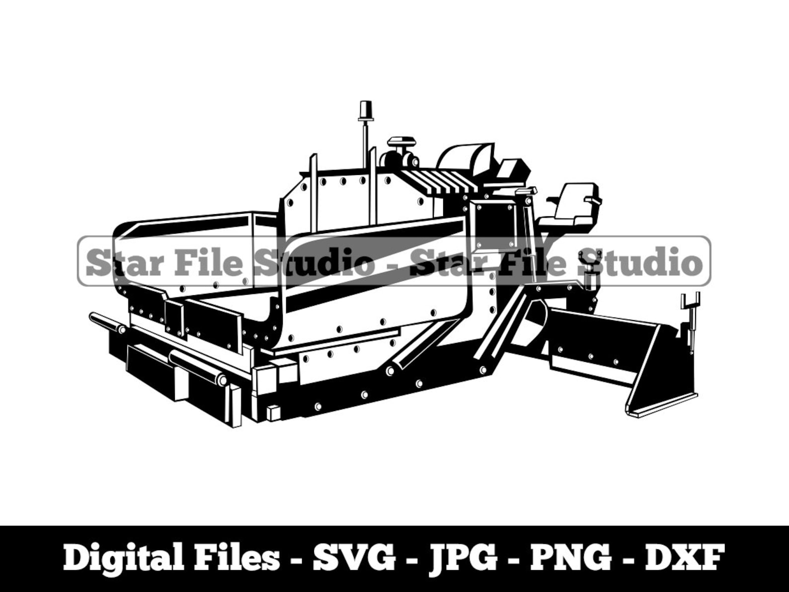 Paver Machine #3 Svg, Asphalt Paver Svg, Heavy Equipment Svg, Paver ...