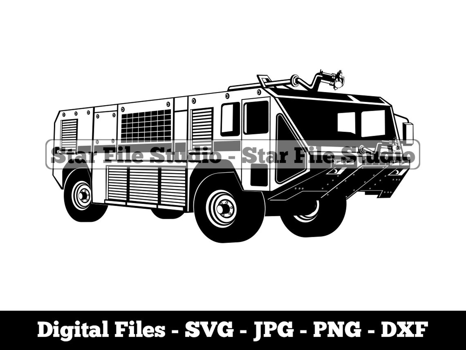 ARFF Truck Svg, Airport Crash Truck Svg, Airport Rescue Svg, Aircraft ...