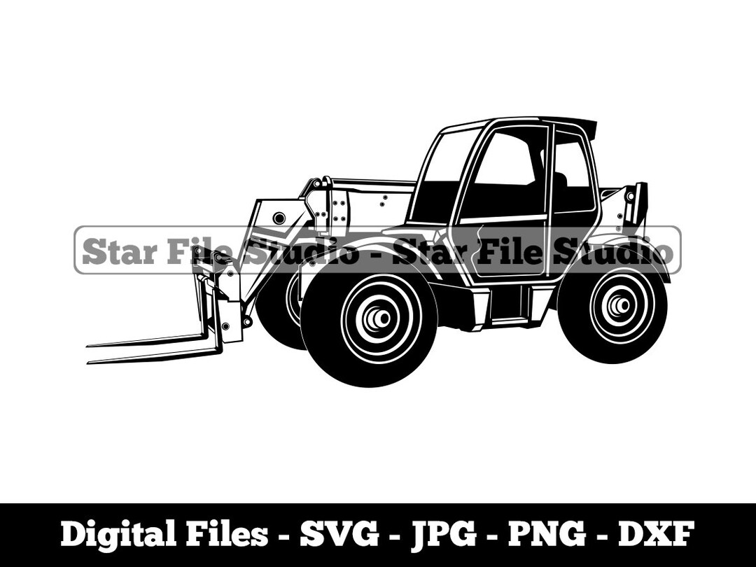 Telescopic Handler #4 Svg, Telehandler Svg, Heavy Equipment Svg ...