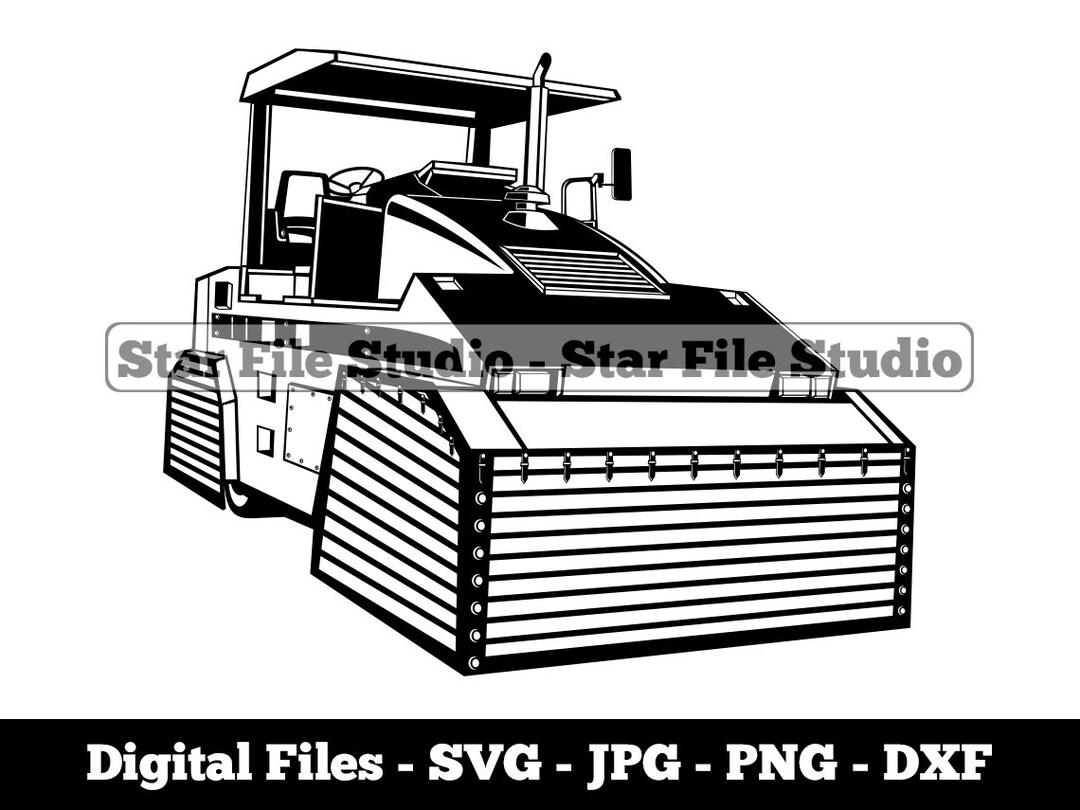Pneumatic Compactor Svg, Tire Compactor Svg, Heavy Equipment Svg ...