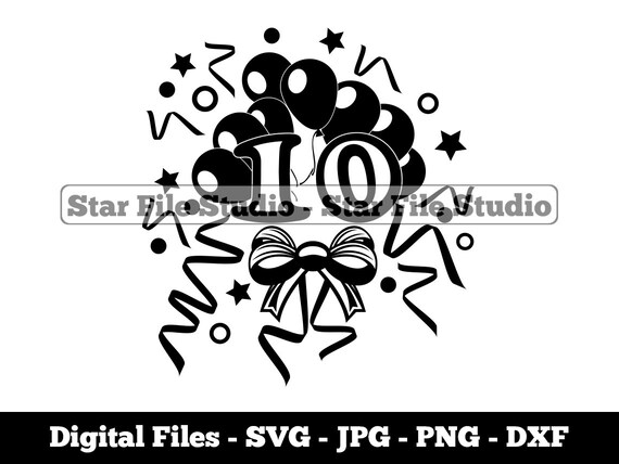 10th Birthday Svg 10 Year Old Svg Tenth Birthday Party Svg | Etsy